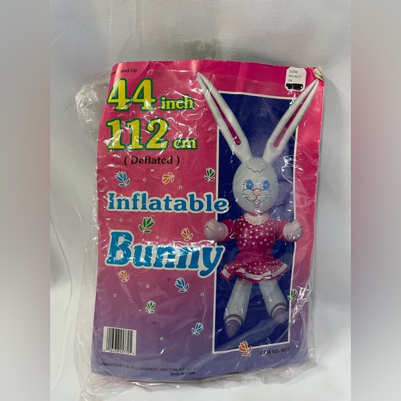 n | Toys | Vintage 992 Blow Up Inflatable Wpink Dress Easter Bunny 44 ...